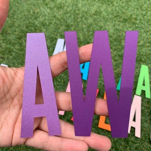 4" Inch Tall Die Cut Cardstock Paper Letters/numbers, School Learning ...