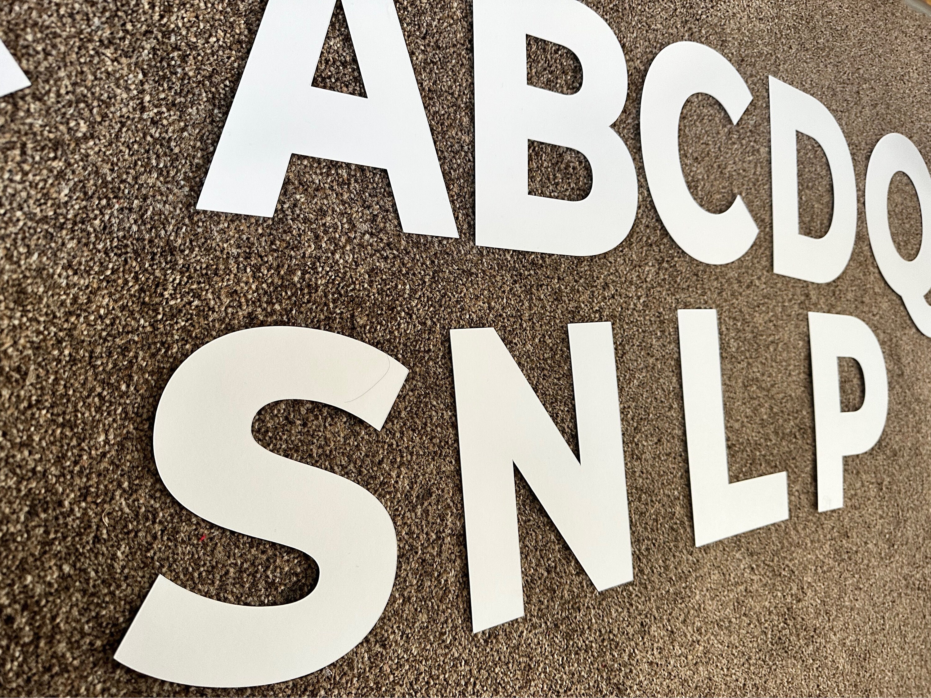 7" Inch Large Die Cut Cardstock Paper Letters/numbers, Uncoated ...