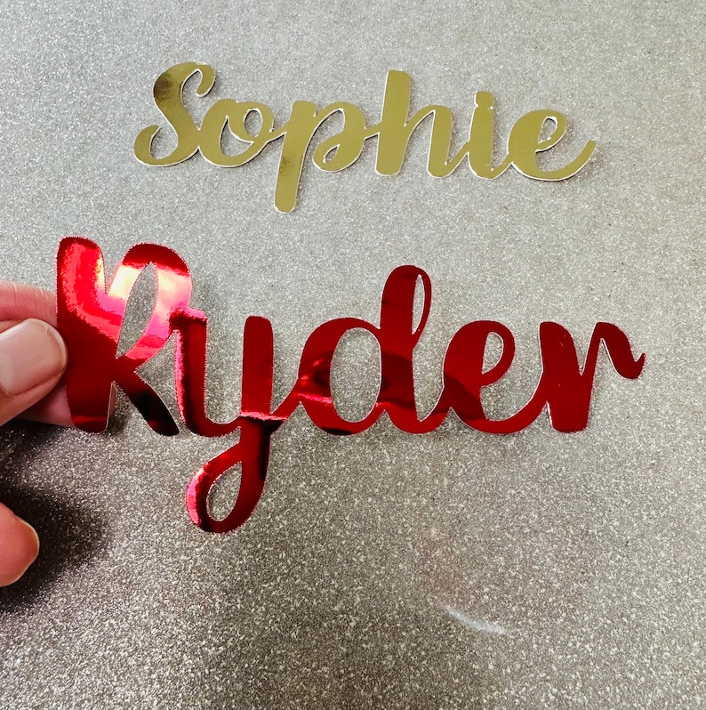 Shiny Cursive Font Writing Die Cut Cardstock Paper Letters/numbers ...