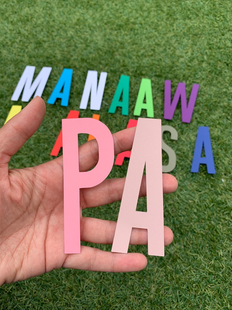 4 Inch Tall Die Cut Cardstock Paper Letters/numbers, School Learning ...