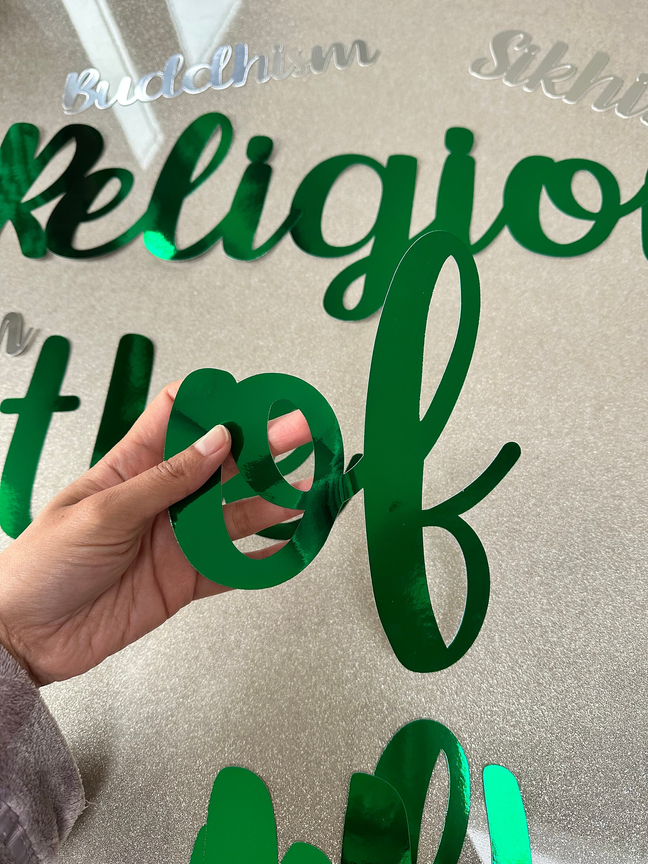 Shiny Cursive Font Writing Die Cut Cardstock Paper Letters/numbers ...