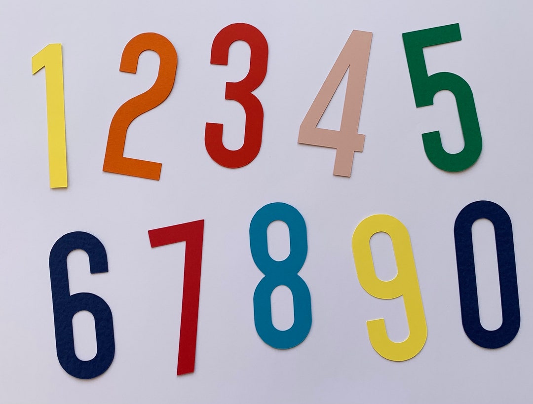 4" Inch Tall Numbers, Die Cut Cardstock Paper, Learning, Crafts ...