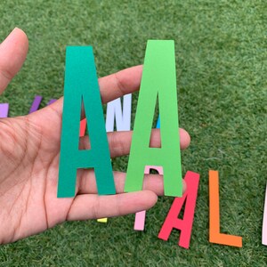 4" Inch Tall Die Cut Cardstock Paper Letters/numbers, School Learning ...