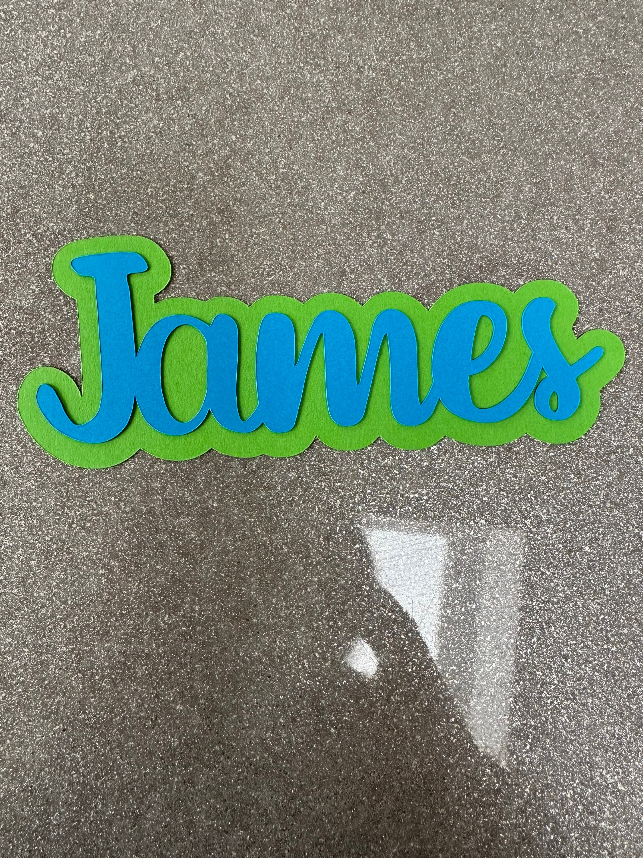 Personalised Name in Cursive Font With OFFSET School - Etsy