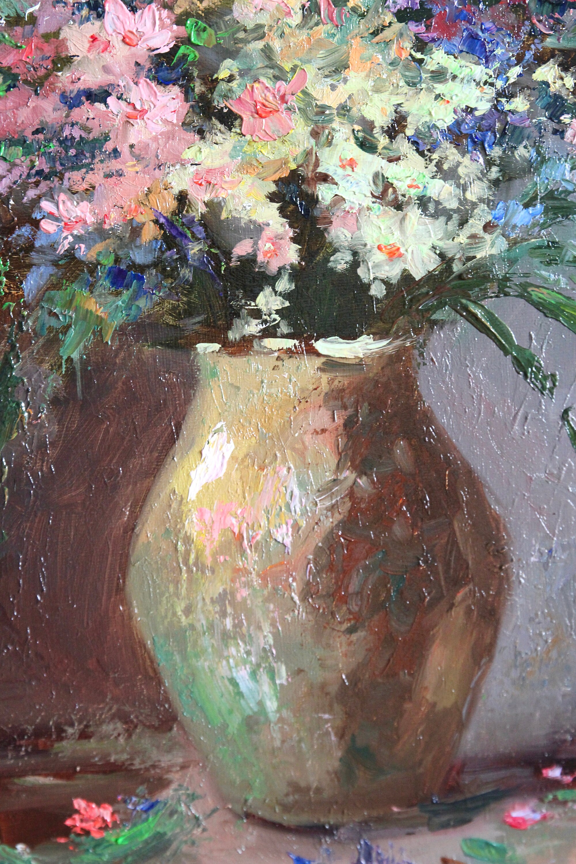 Flowers Painting Original Oil Wildflowers Bouquet Canvas - Etsy
