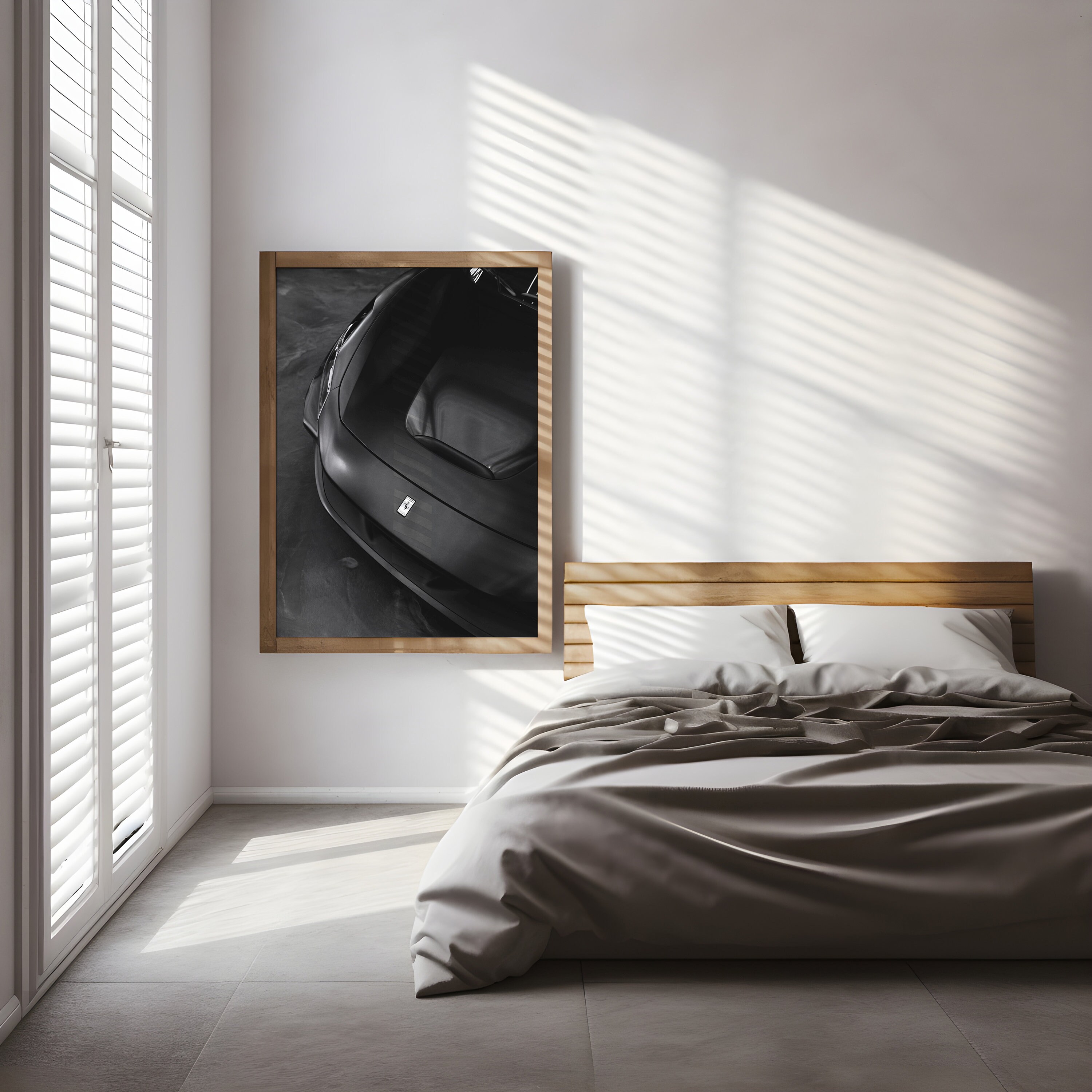 Unique Ferrari Poster,black Ferrari Photo Print Digital Download,dark ...