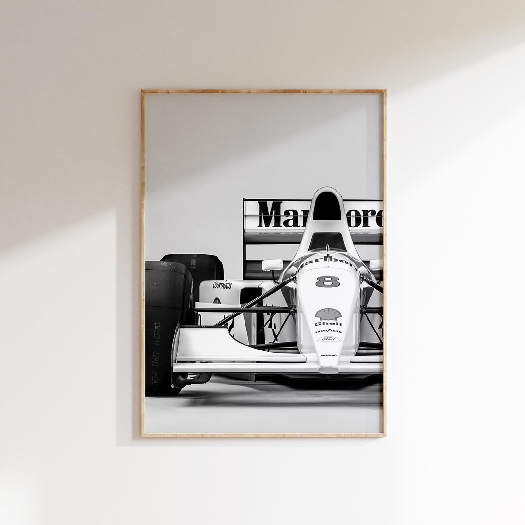 Ayrton Senna F1 Race Car Poster Digital Download,vintage F1 Car Print ...