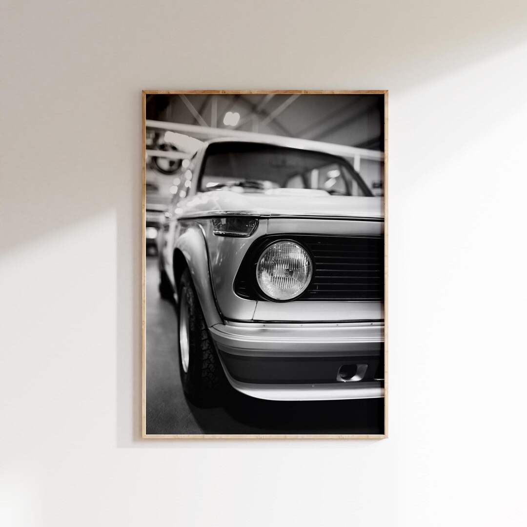 Vintage Bmw Poster Instant Download,bmw Print,vintage Car Poster,black and White Old Car Wall ...