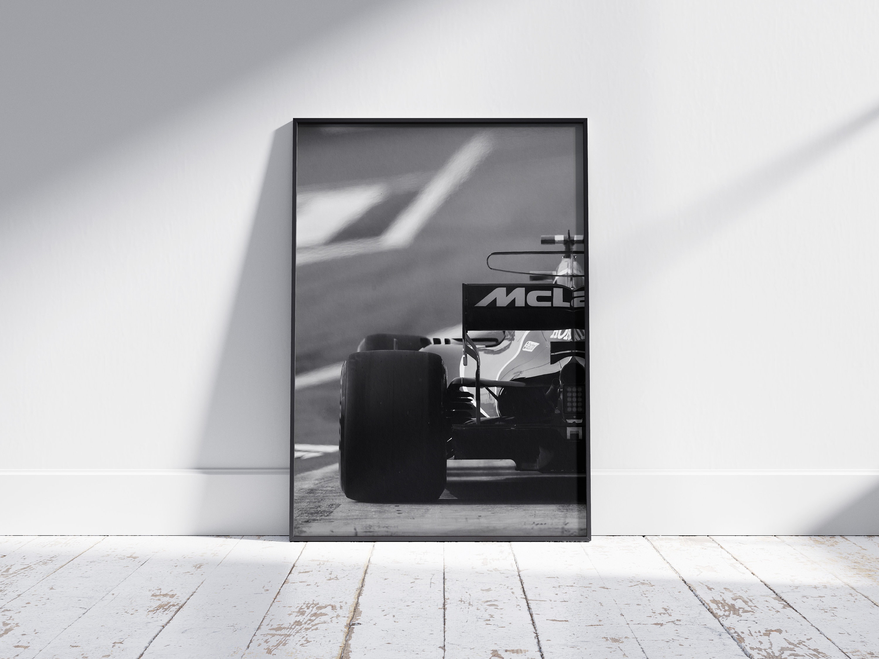 Formula 1 Mclaren Poster,formula 1 Print,f1 Car Back View,black and ...