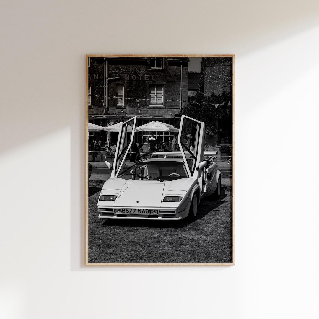 LMBRGN Countach Poster,printable LMBRGN Photo,black and White Vintage ...