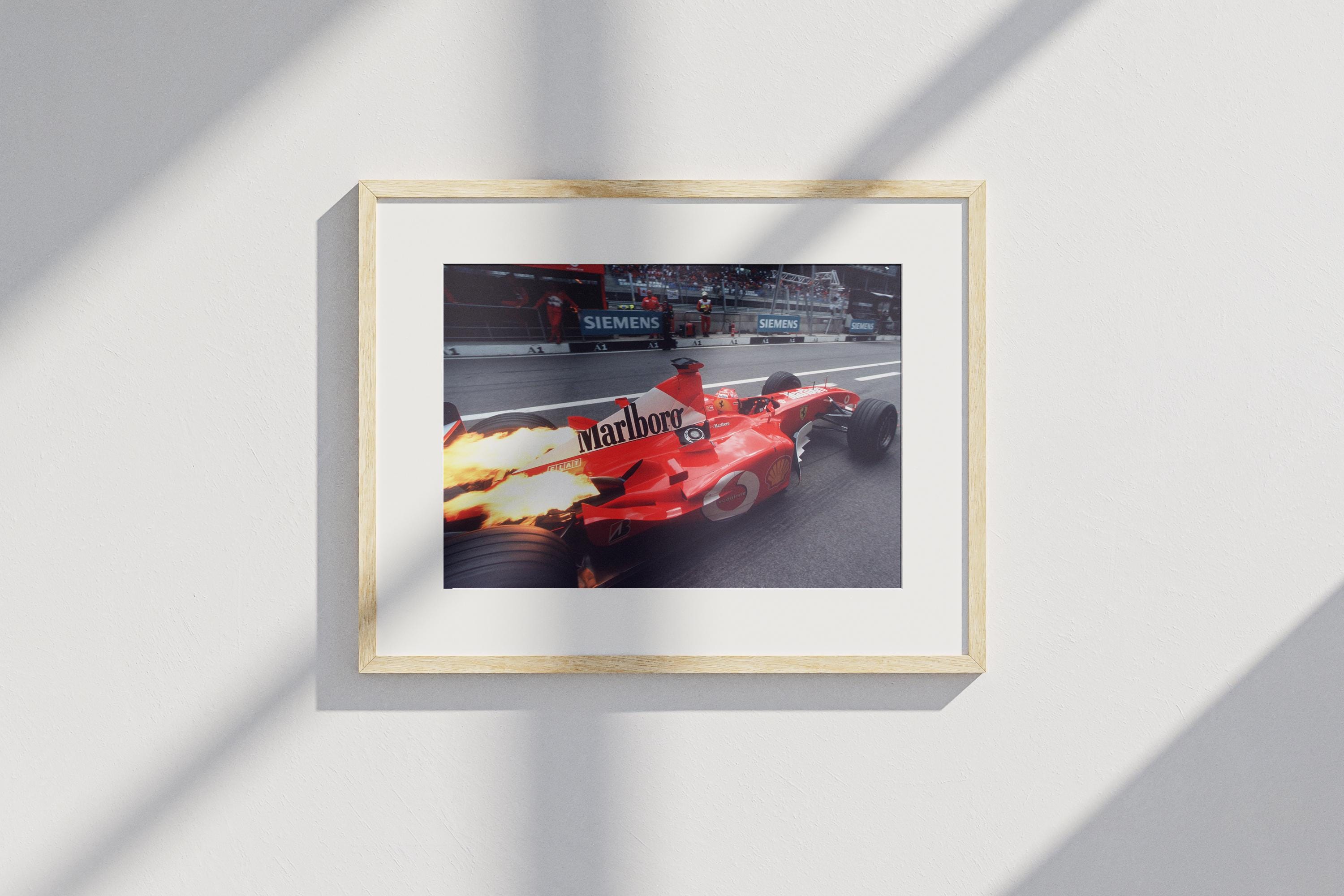 Vintage Ferrari Formula Racing Poster: Retro F1 Wall Art (digital ...