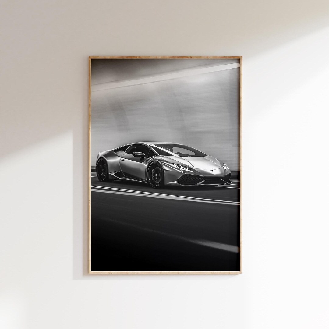 LMBRGN Gallardo Car Poster: Sports Car Fast Driving Print, Boys Room ...
