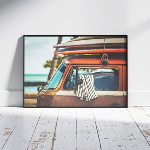 Vw Bus Van Print,california Beach Van Art,beach Photography,surfboard ...