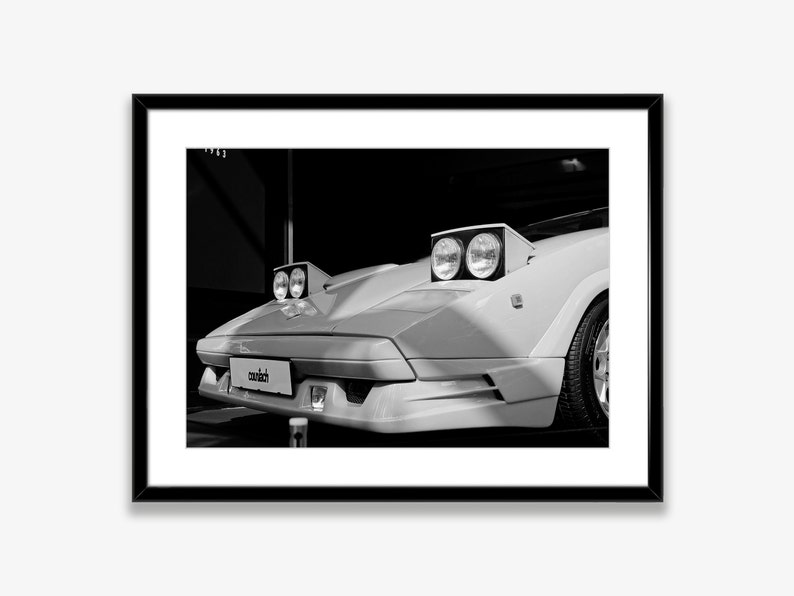 Printable Lamborghini Countach Photo Poster,black and White Vintage ...