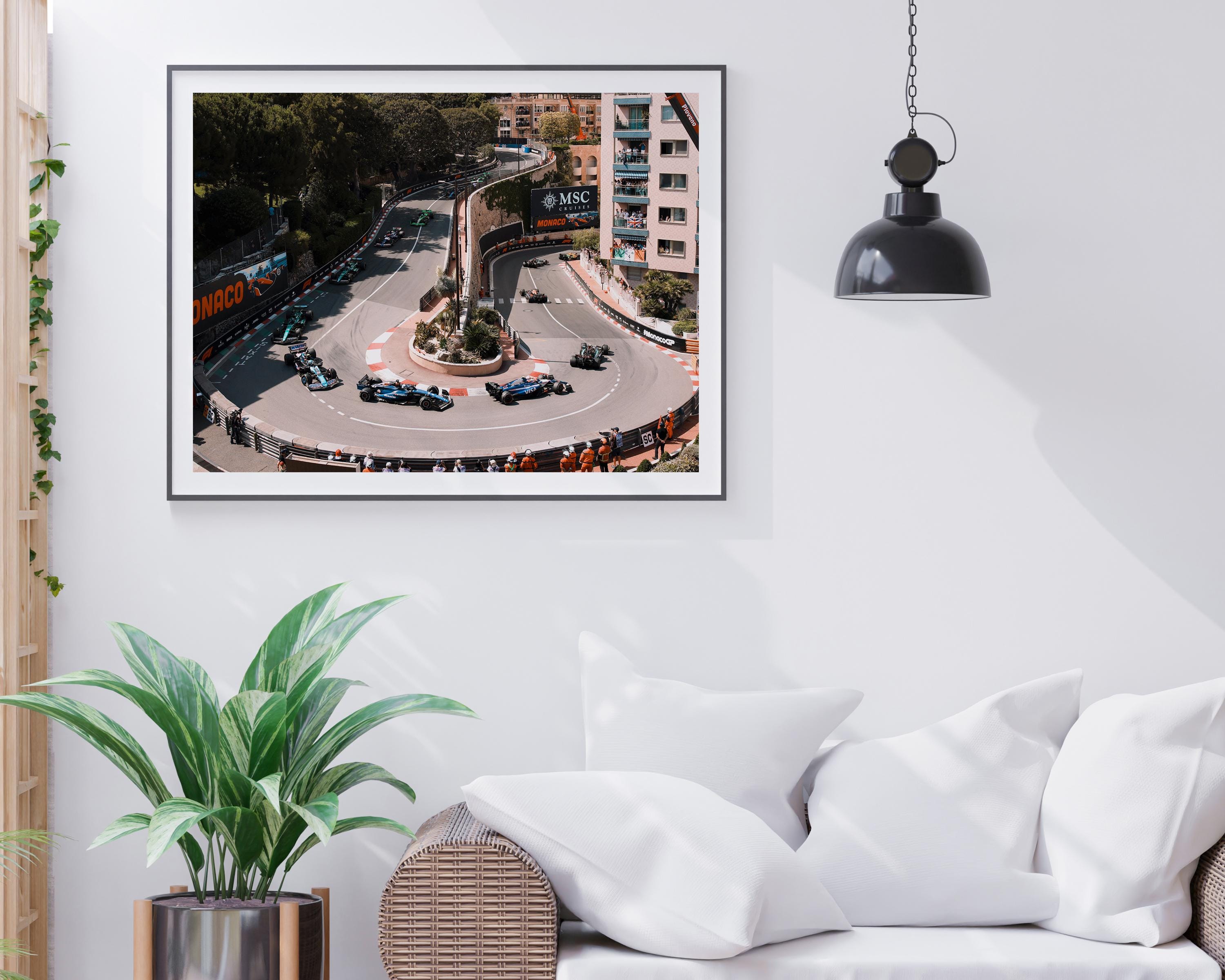 Circuit De Monaco Poster, Monaco Gp Hairpin Prints, Formula Racing ...