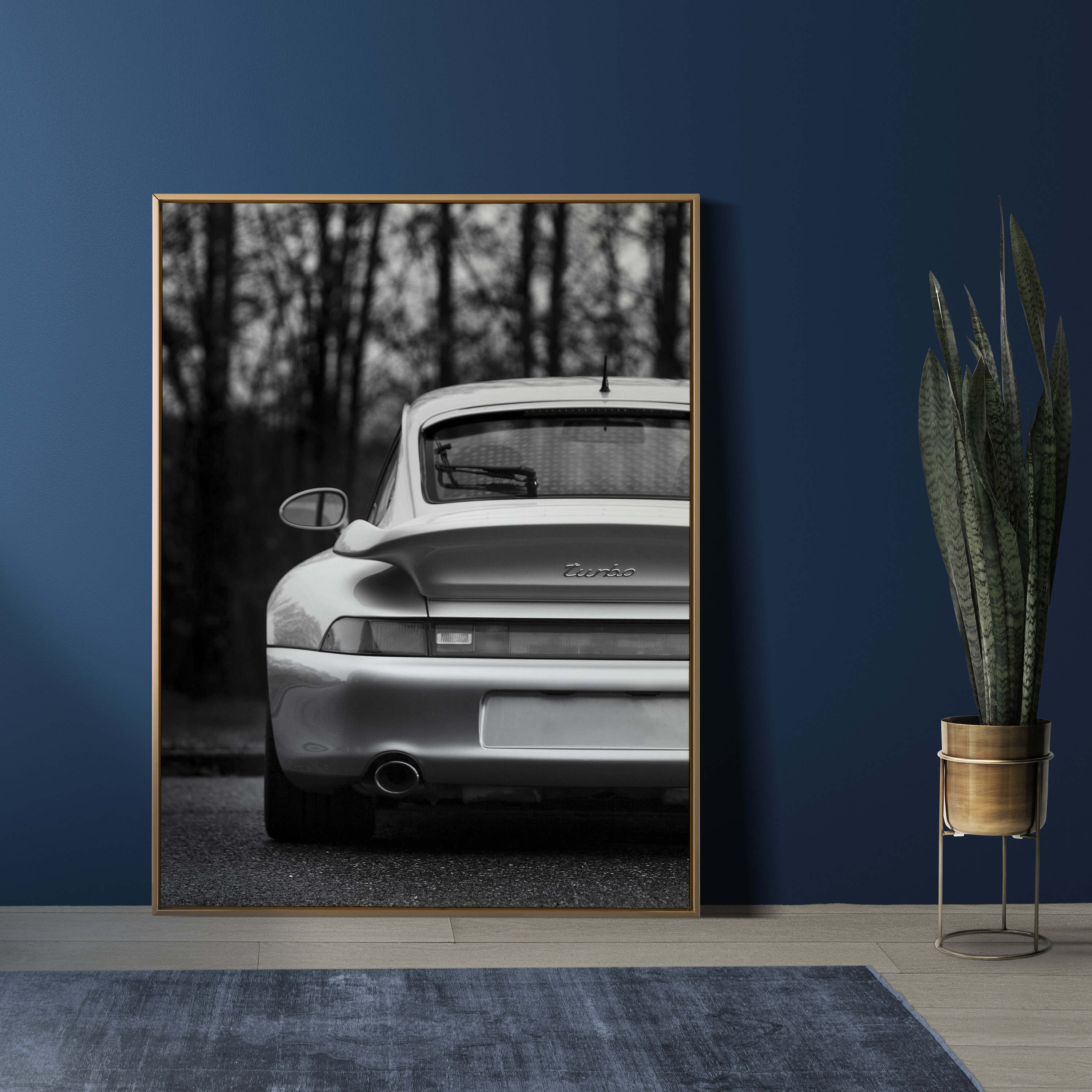Vintage Porsche Turbo Rear View Poster,instant Download,porsche Turbo ...
