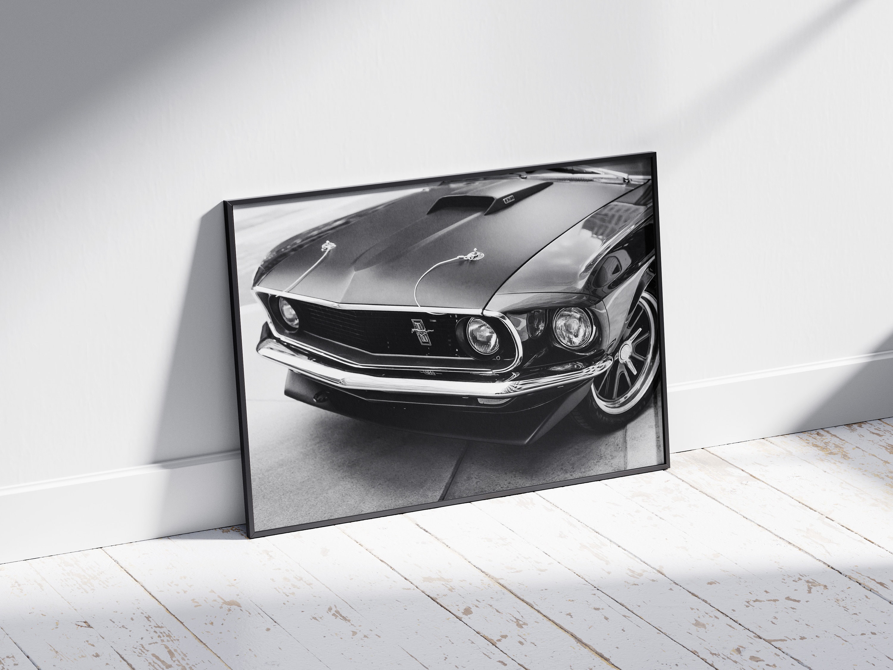 1969 Ford Mustang Mach Poster, Mustang Wall Art, American Muscle Car ...