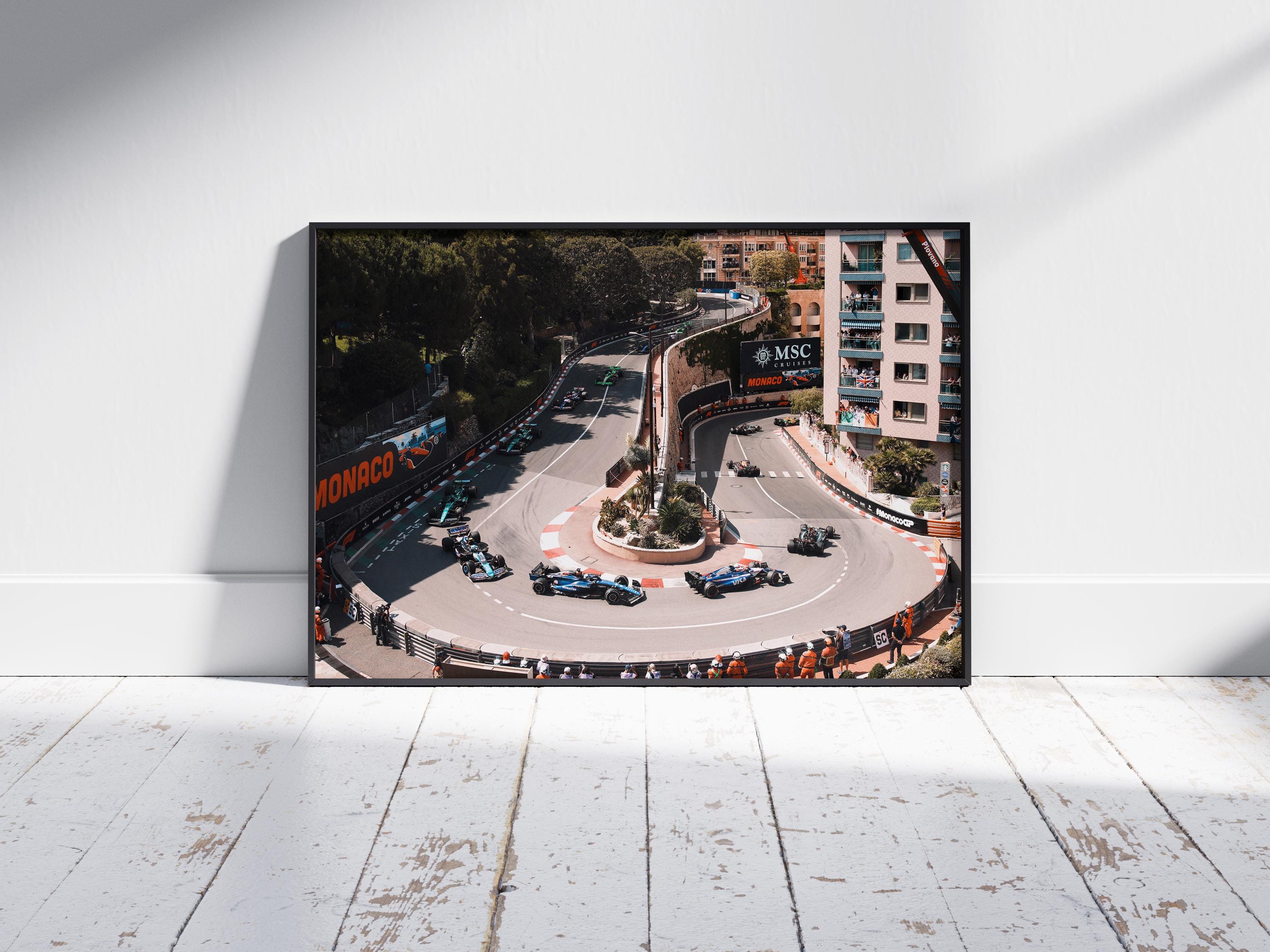Circuit De Monaco Poster, Monaco Gp Hairpin Prints, Formula Racing ...