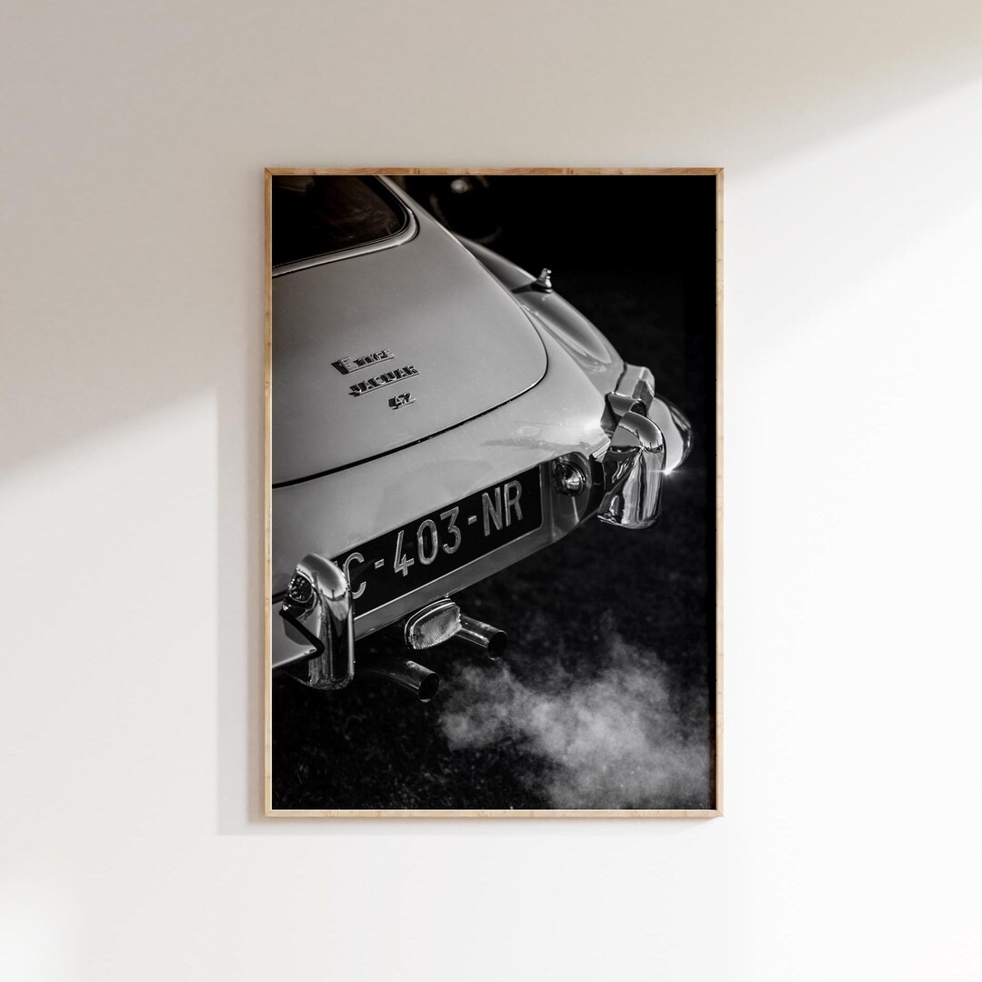 Jaguar E Type Poster Digital Download,close up Vintage Jaguar Print ...