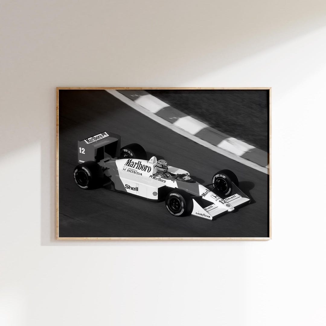 F1 Ayrton Senna Poster Digital Download,vintage Formula 1 Racing Poster ...
