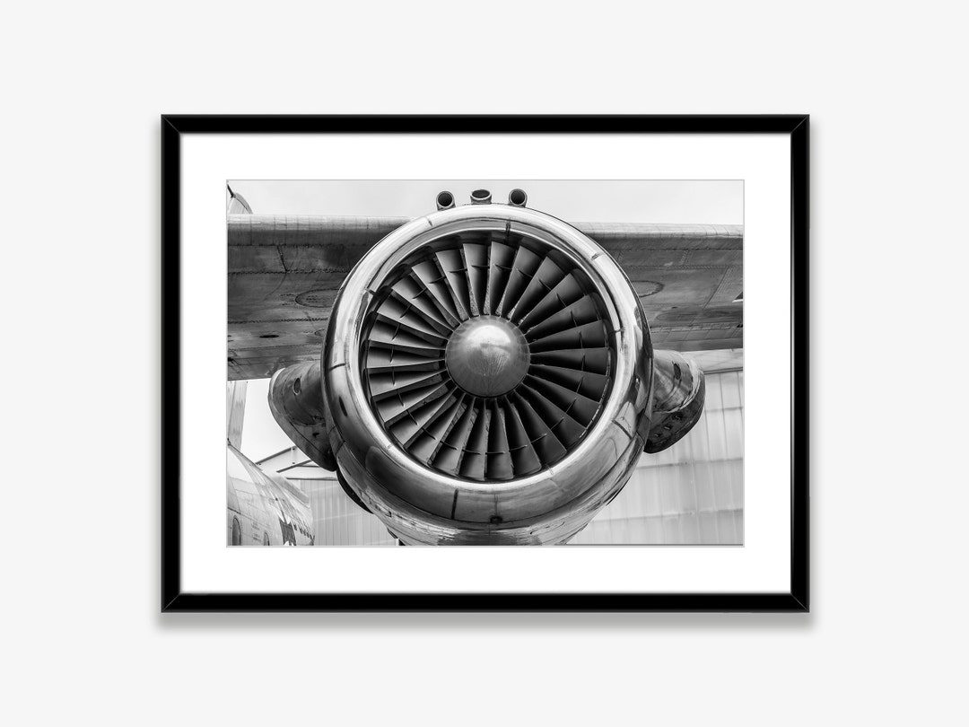 Airplane Propeller Poster Digital Downlaod Airplane Black and - Etsy