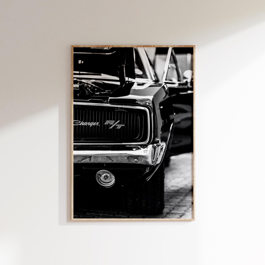 Vintage Dodge Charger Poster, Classic Dodge Print, American Muscle Car ...