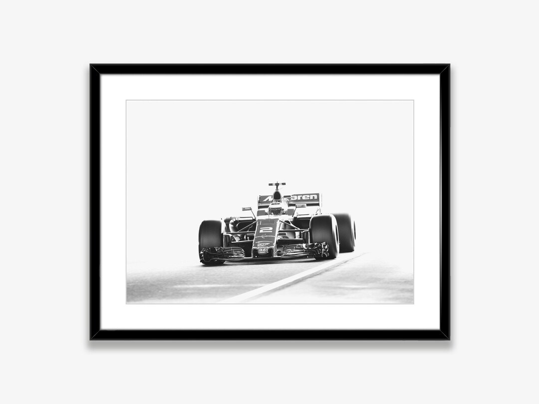 Formel 1 Print, schwarz und weiß F1 Poster Sofort-Download, Formel-1-Rennwagen-Drucke ...