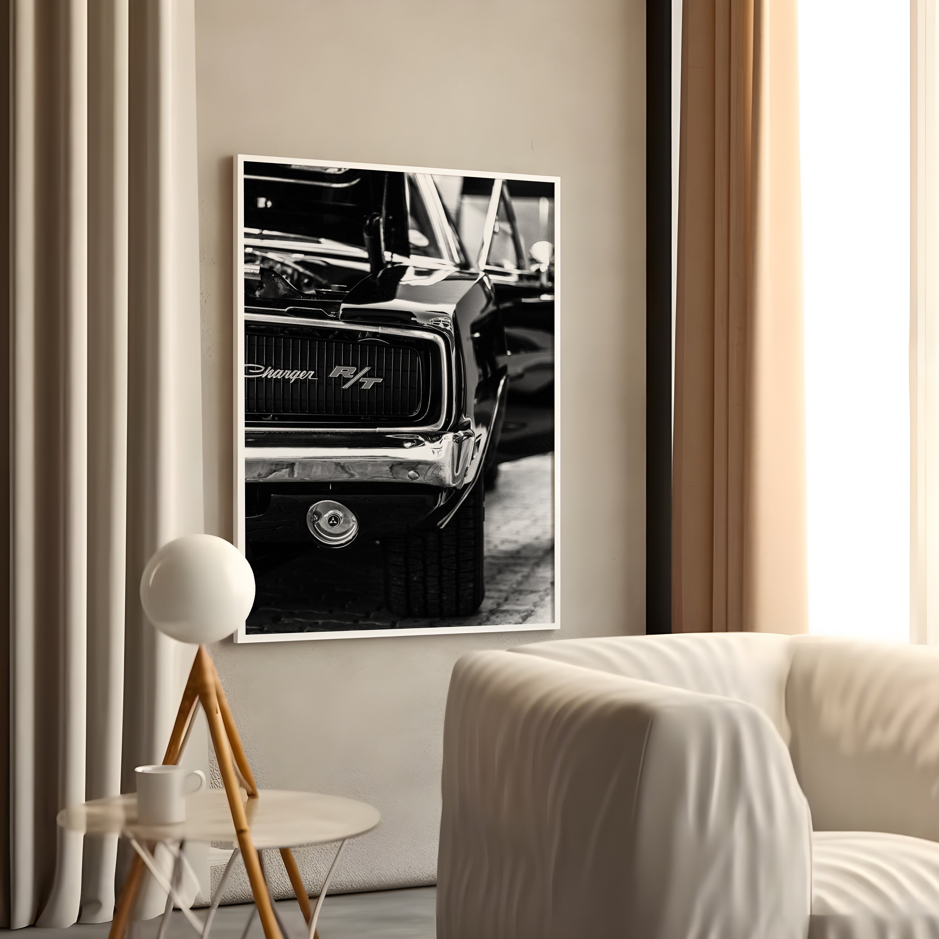 Vintage Dodge Charger Poster, Classic Dodge Print, American Muscle Car ...