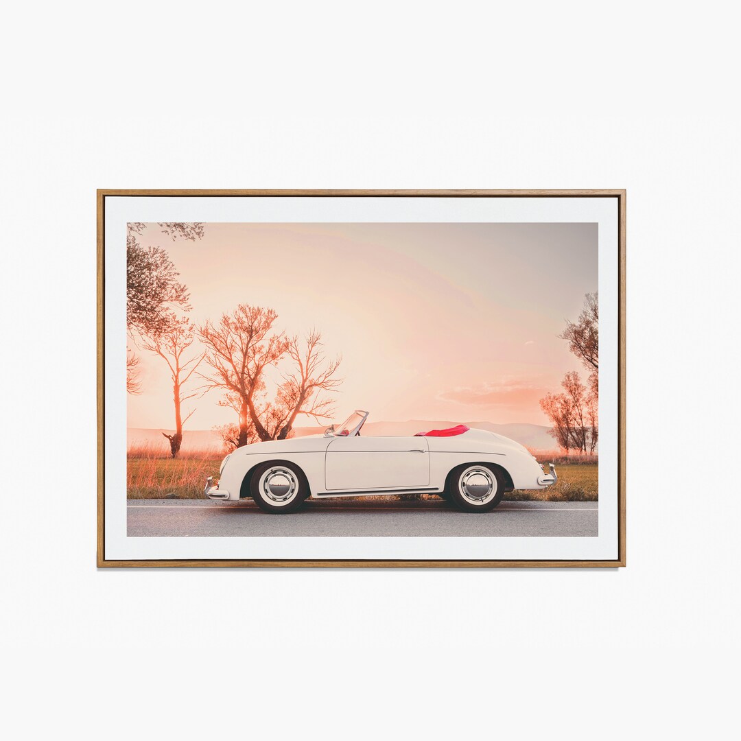 Vintage Porsche Side View Posterdigital Downloadold Porsche - Etsy