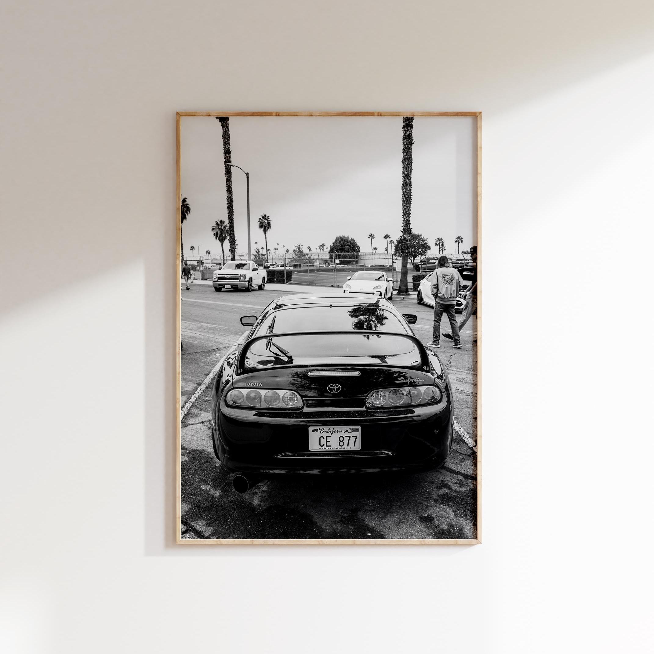 Vintage Sepia Toyota Supra