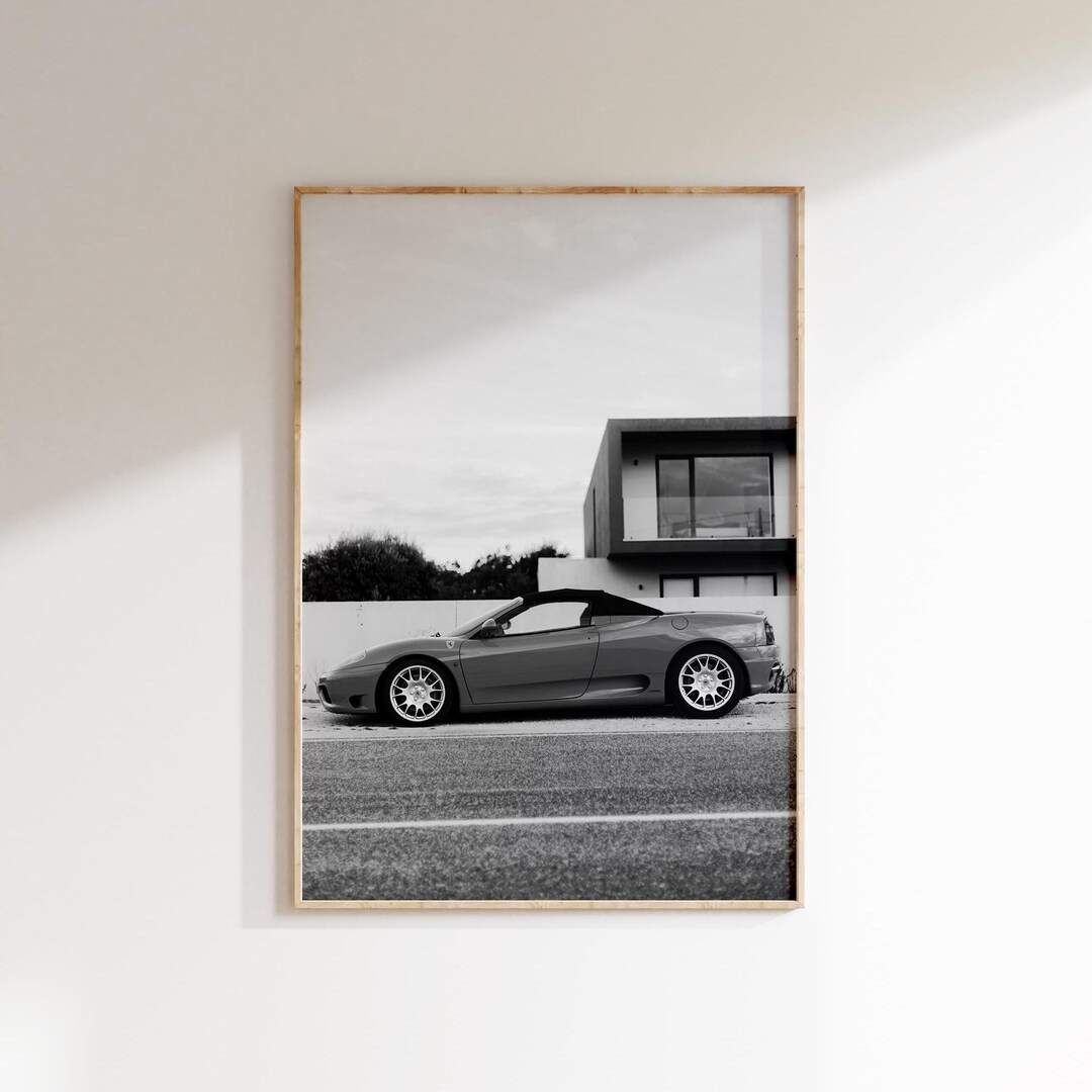 Ferrari Poster Digital Download,photo of Ferrari in Front of Luxury ...