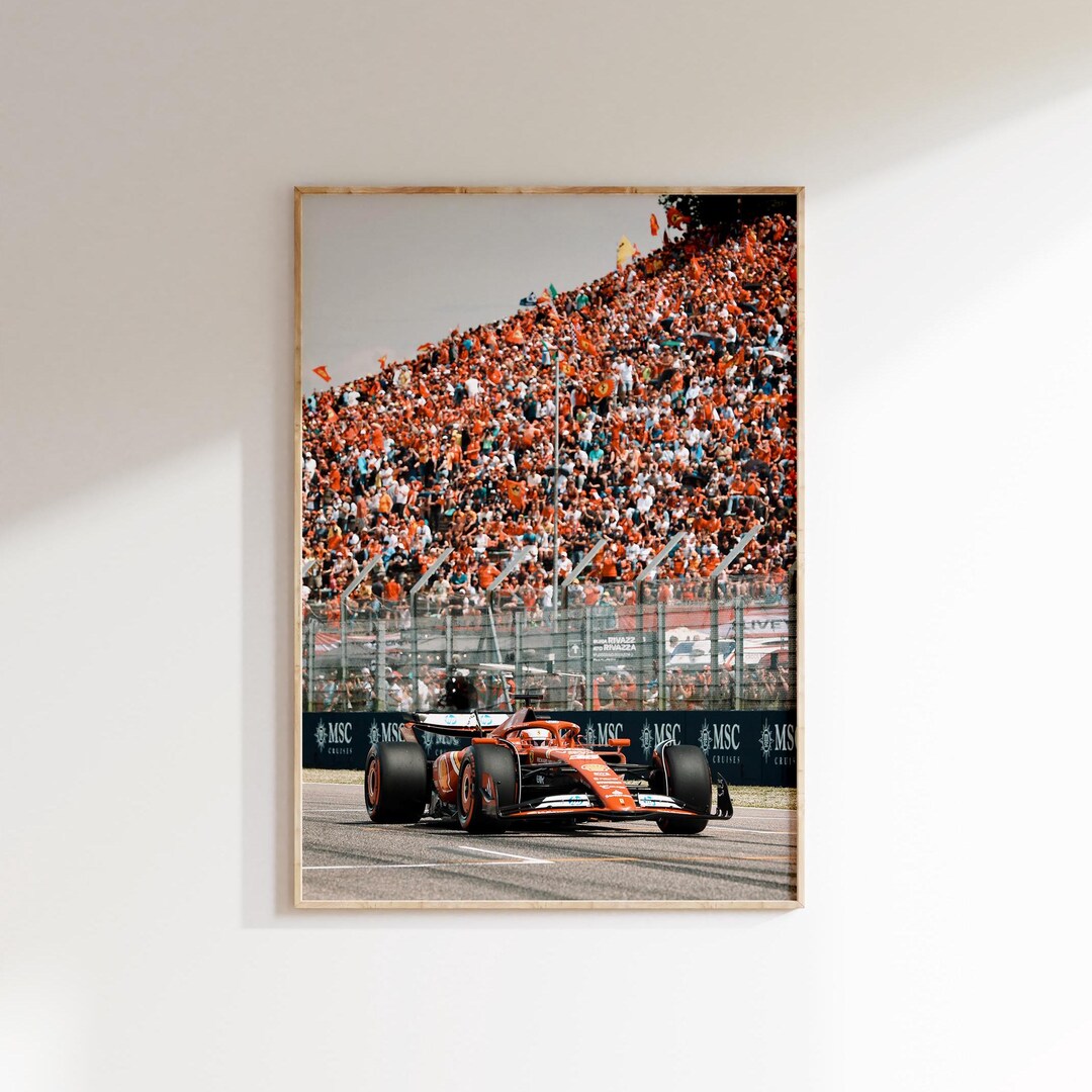 F1 Car Poster, Formula Racetrack Print, Leclerc, Racing Wall Art, Race ...