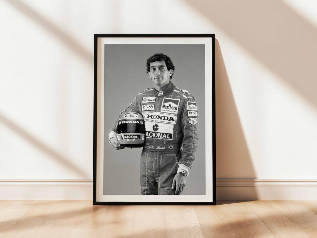 F1 Legend Driver Ayrton Senna Poster Digital Download, F1 Driver Print ...