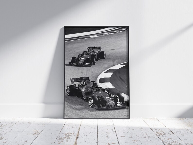 F1 Ferraris Racing Poster,formula 1 Print Instant Download,black and ...