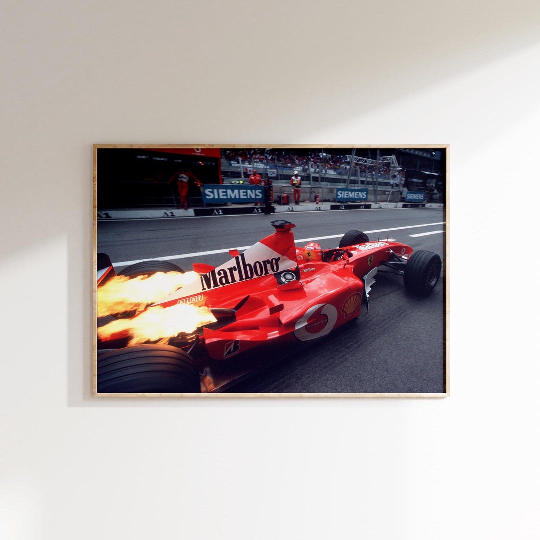Vintage Ferrari Formula Racing Poster: Retro F1 Wall Art (digital ...