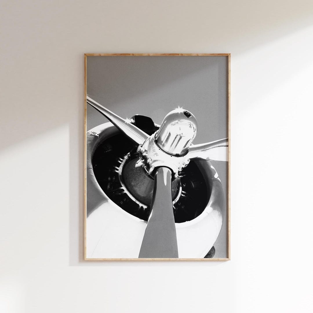 Printable Airplane Propeller Poster Instant Download,airplane Photo ...
