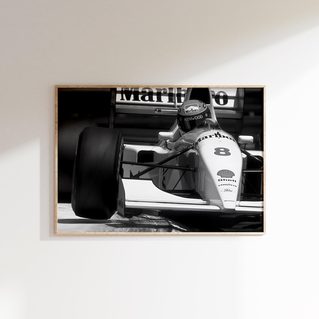 Ayrton Senna Poster,retro F1 Mclaren Poster,f1 Wall Art,vintage Formula ...