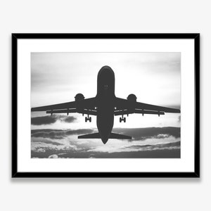 Black and White Aeroplane Print Instant Download,airplane Wall Art ...
