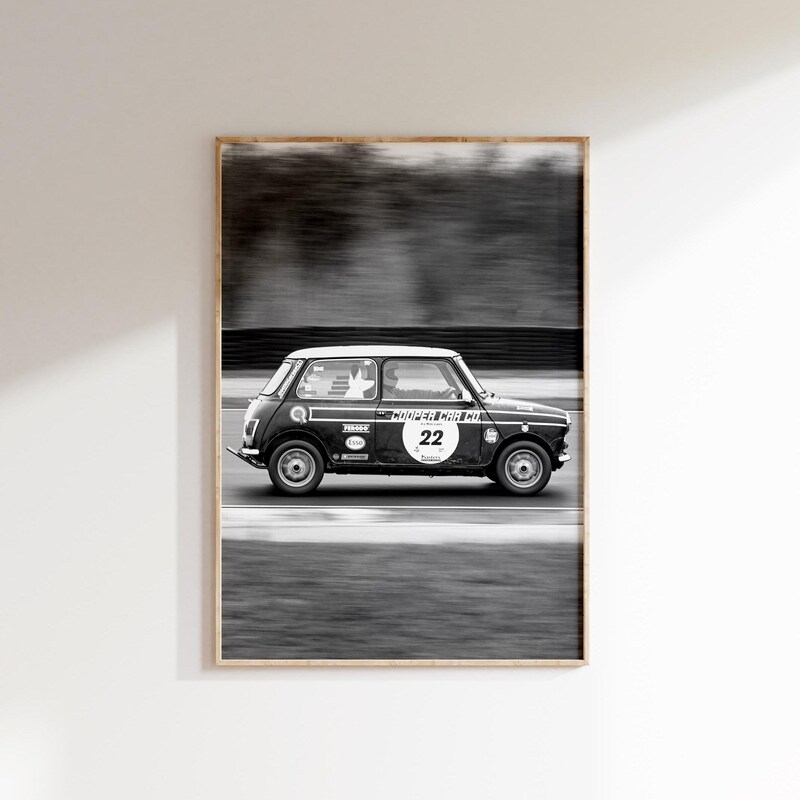 Mini Car Vintage Poster - Etsy
