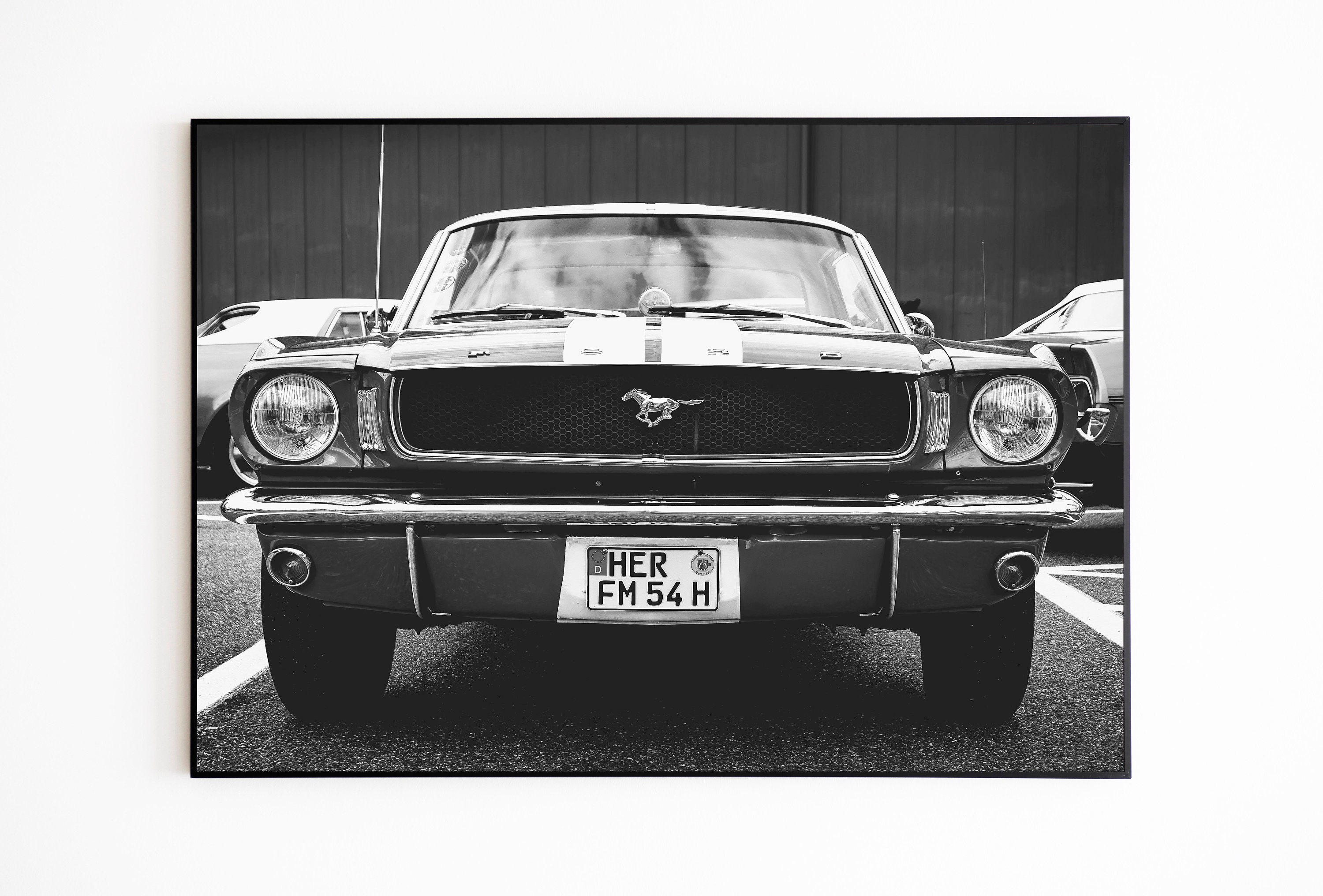 Ford Mustang Poster Printvintage Car Posterclassic Car Wall - Etsy