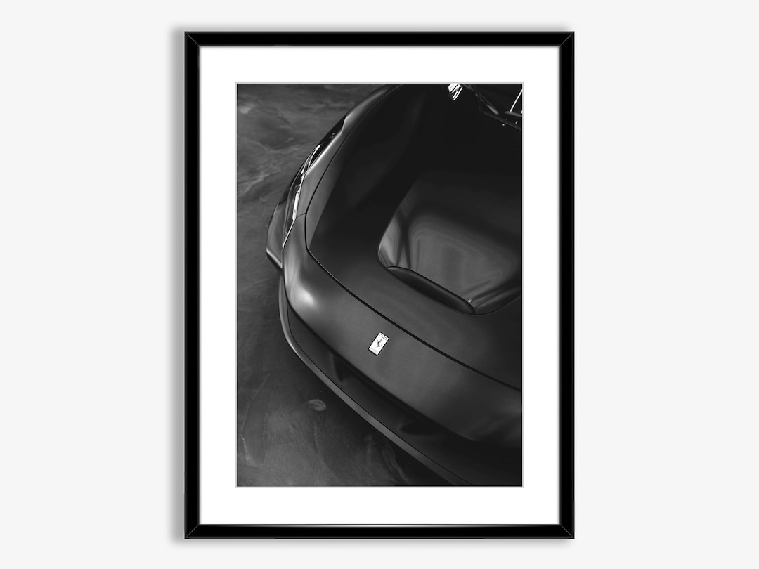 Unique Ferrari Poster,black Ferrari Photo Print Digital Download,dark ...