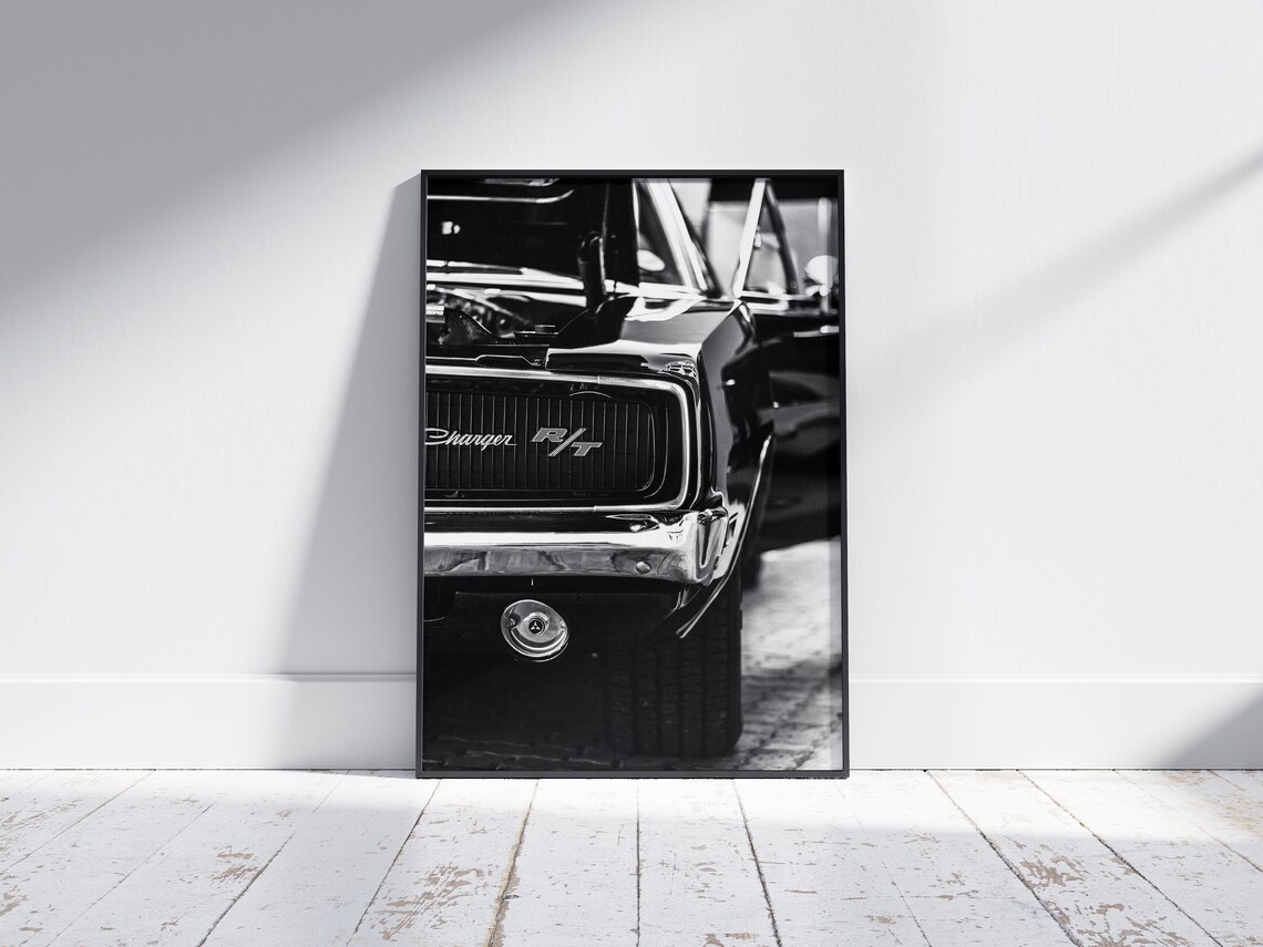 Vintage Dodge Charger Poster, Classic Dodge Print, American Muscle Car ...