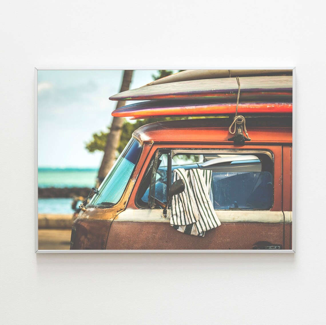Vw Bus Van Printcalifornia Beach Van Artbeach - Etsy