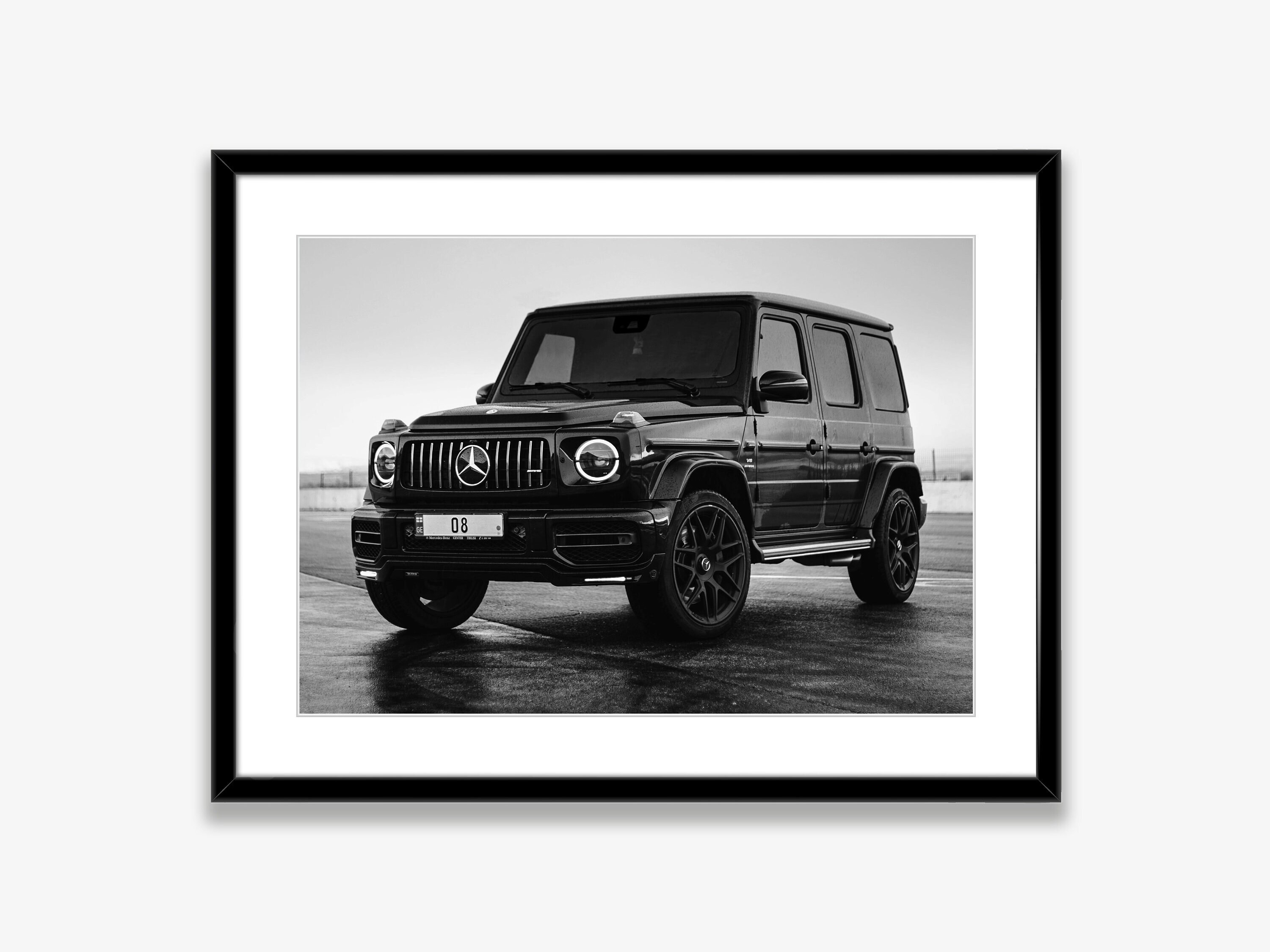Black and White Mercedes G63 AMG Print Wall Art Poster G Wagon Poster ...