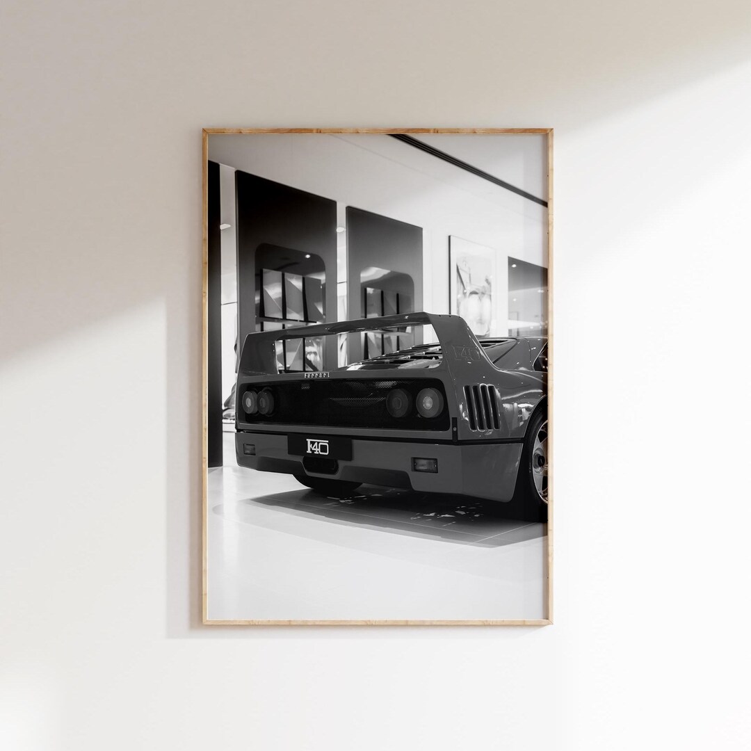 Ferrari F40 Rear View Printable Photo Poster,collectible Car Poster ...