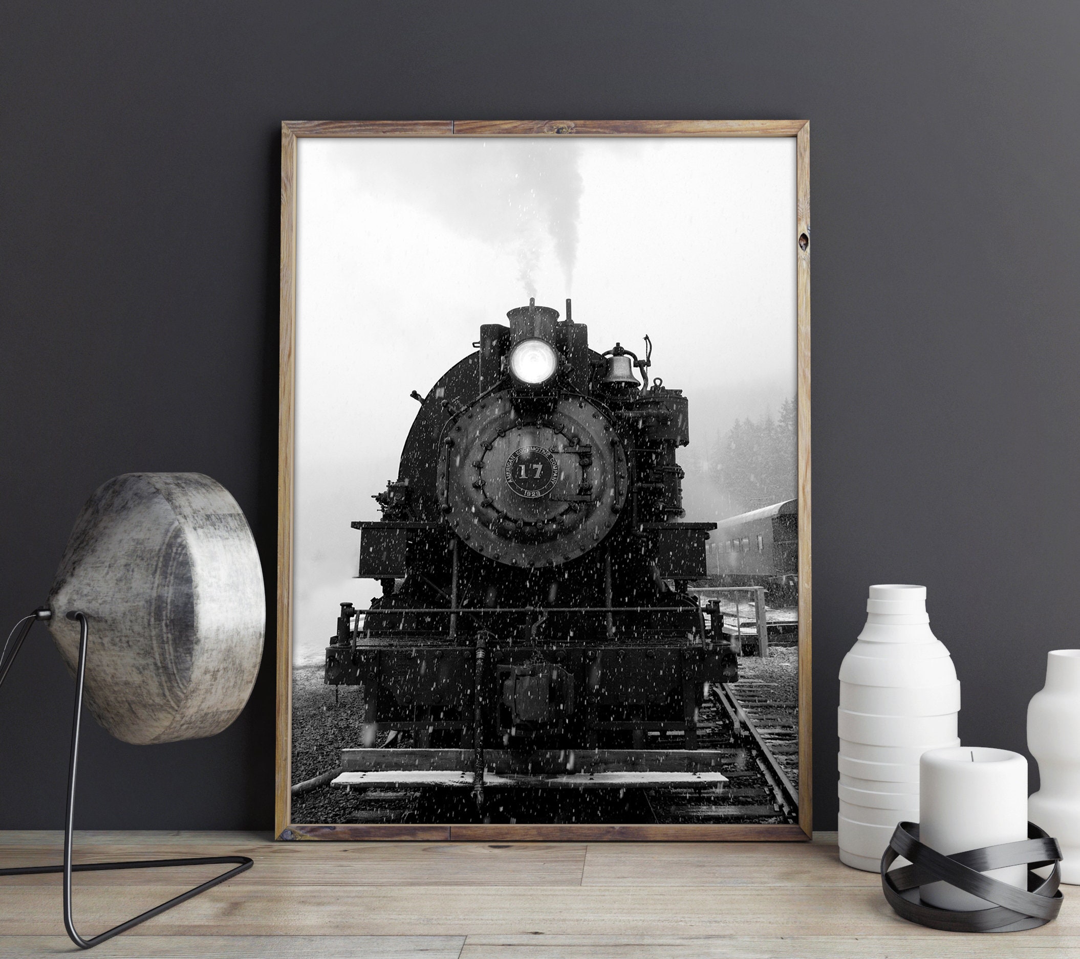 Steam Locomotive Print Instant Download,vintage Train Photo Poster ...