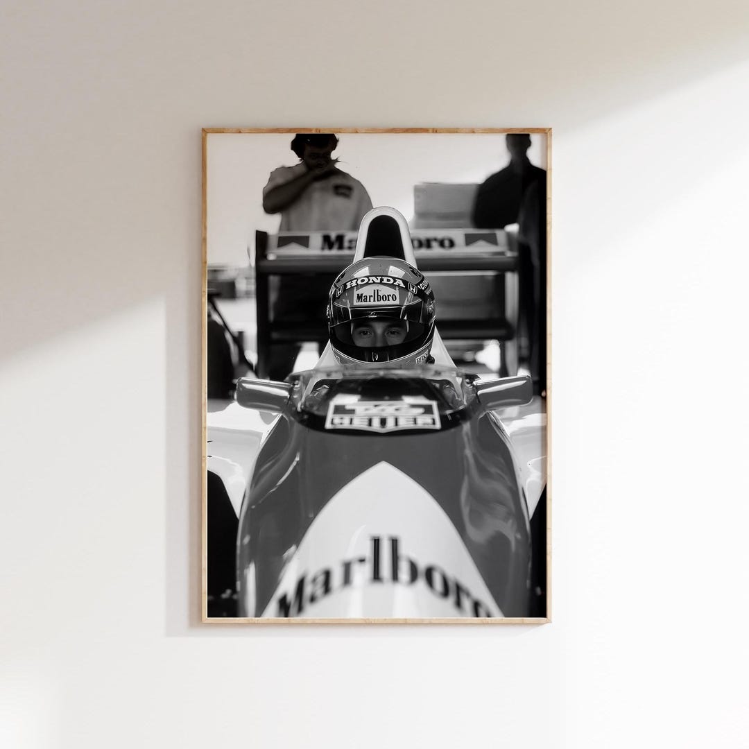 Ayrton Senna Print Instant Download,ayrton Senna Poster,black and White ...