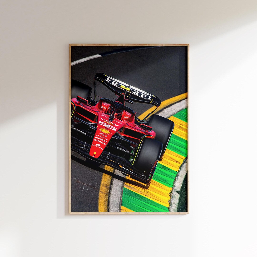 F1 Ferrari Racing Poster Digital Download,sainz F1 Race Car Print ...