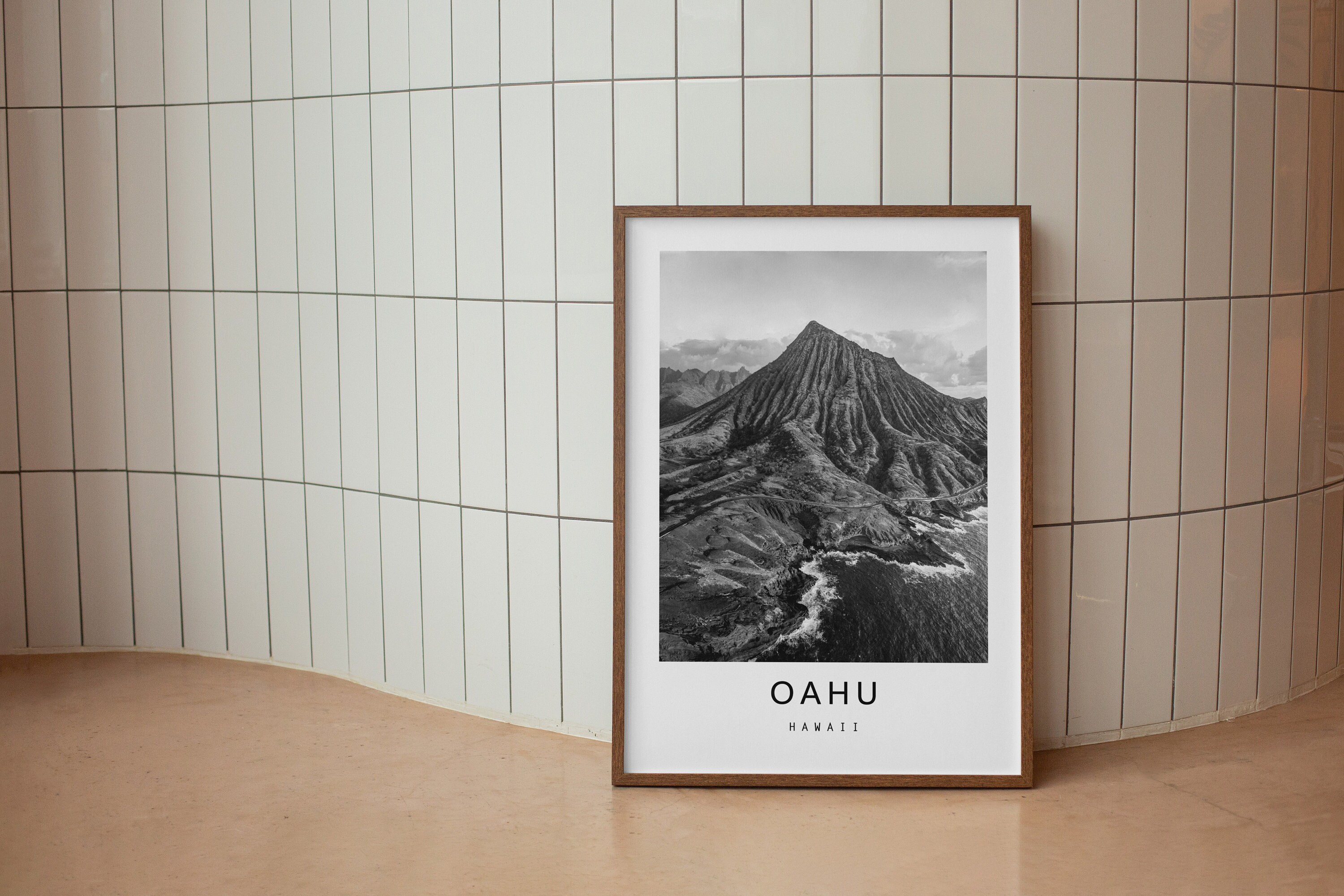 Oahu Poster Instant Download,oahu Print,black and White Hawaii Wall Art ...