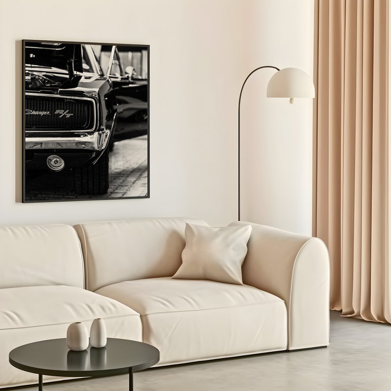 Vintage Dodge Charger Poster, Classic Dodge Print, American Muscle Car ...